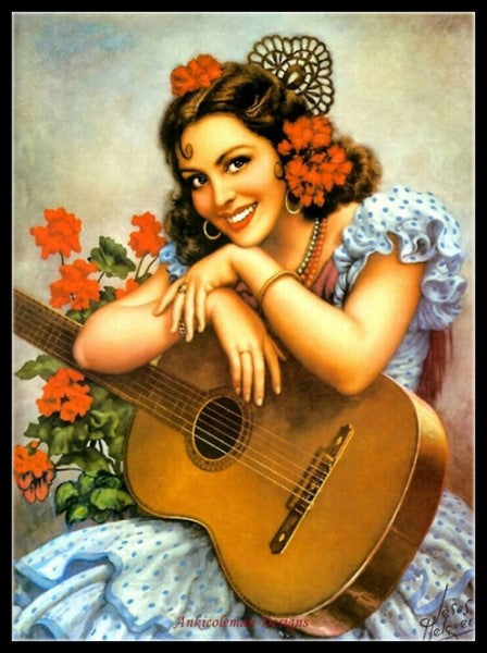 Spanish Lady 15 - Counted Cross Stitch Patterns Embroidery Crafts Need ...