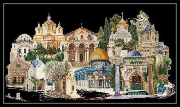Jerusalem - Counted Cross Stitch Patterns Embroidery Crafts Needlework ...