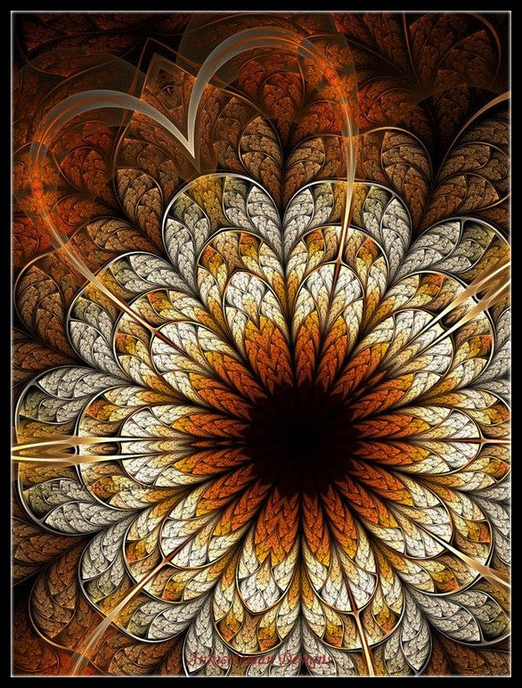 Fractal Spiral 8 - Counted Cross Stitch Patterns Embroidery Crafts Nee ...